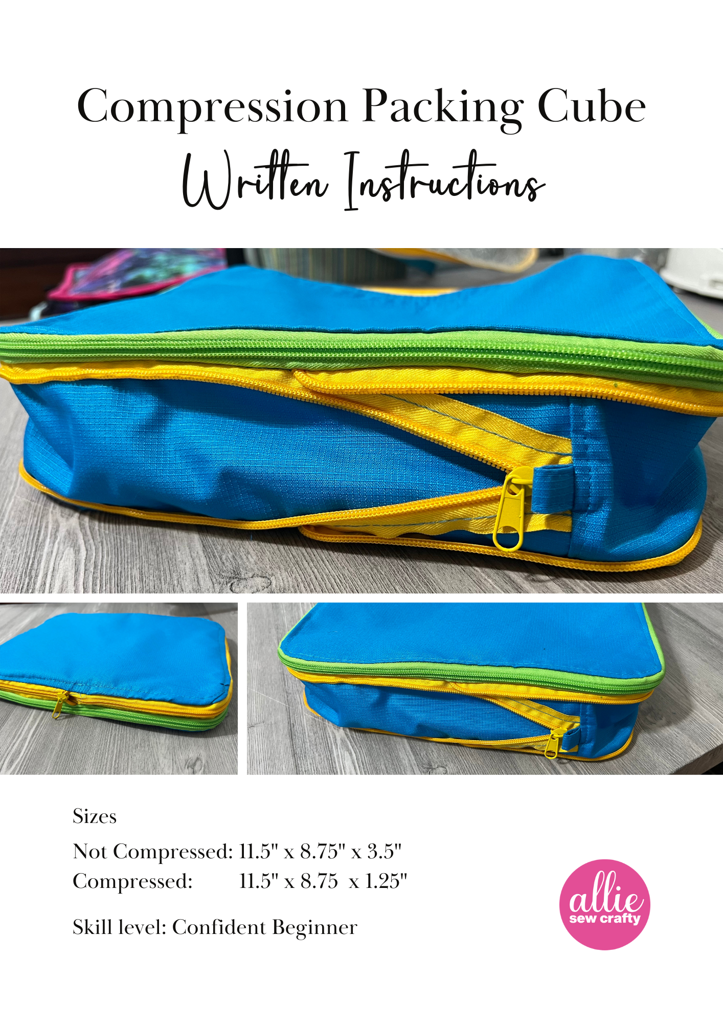PDF COMPRESSION PACKING CUBE – Allie Sew Crafty