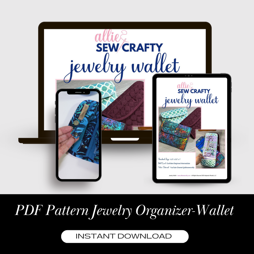 PDF SEWING PATTERN - Jewelry Organizer Wallet – Allie Sew Crafty